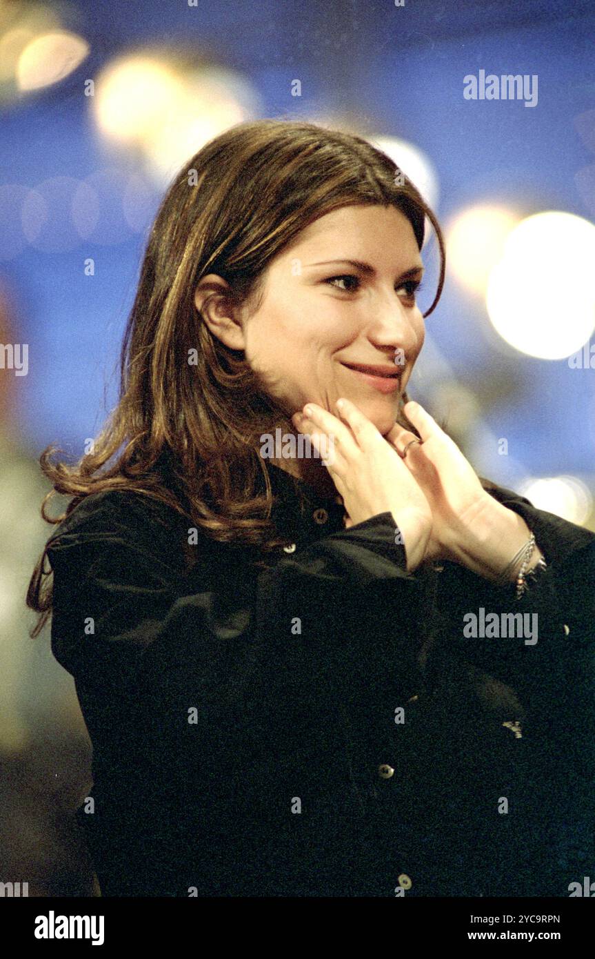 Sanremo Italy 14/11/1996: Laura Pausini, Italian singer, guest of the ...