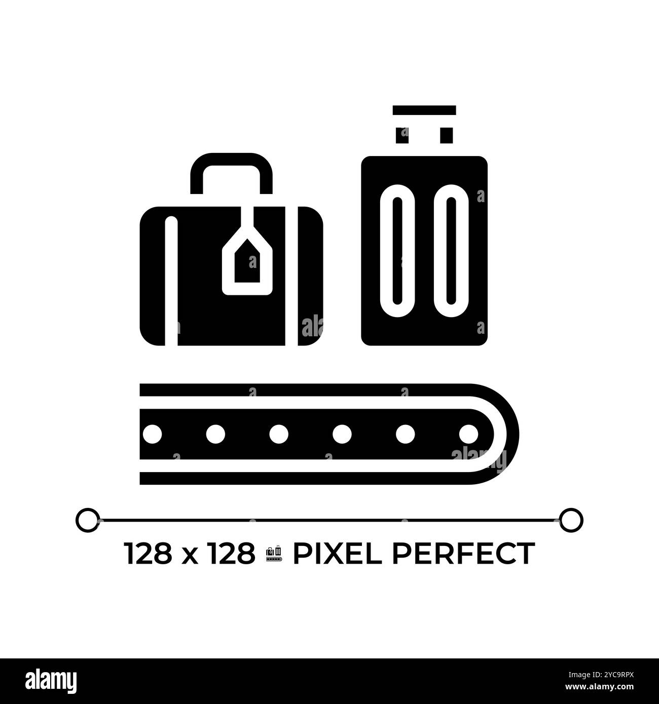 Baggage service black glyph icon Stock Vector Image & Art - Alamy