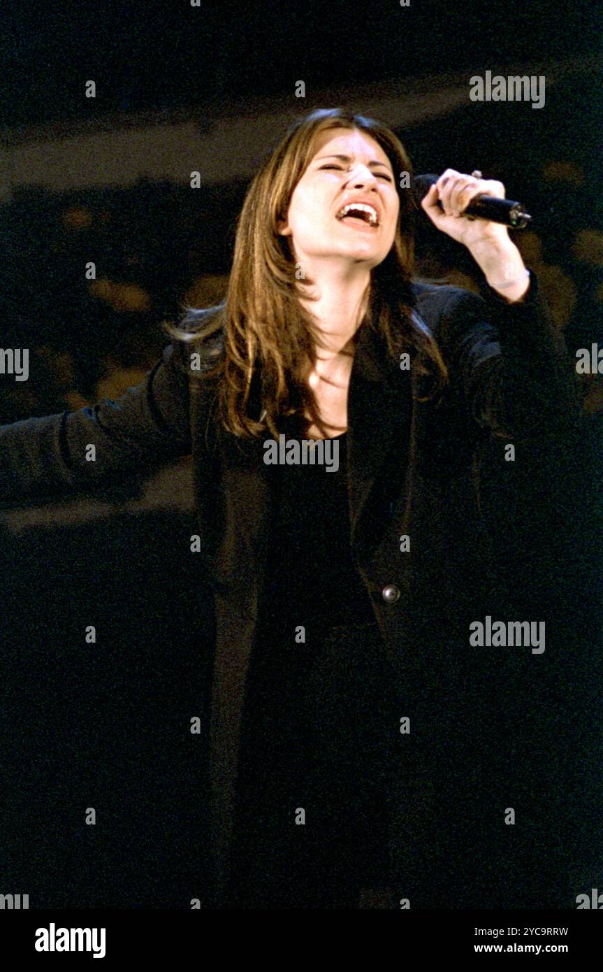 Sanremo Italy 14/11/1996: Laura Pausini, Italian singer, guest of the ...
