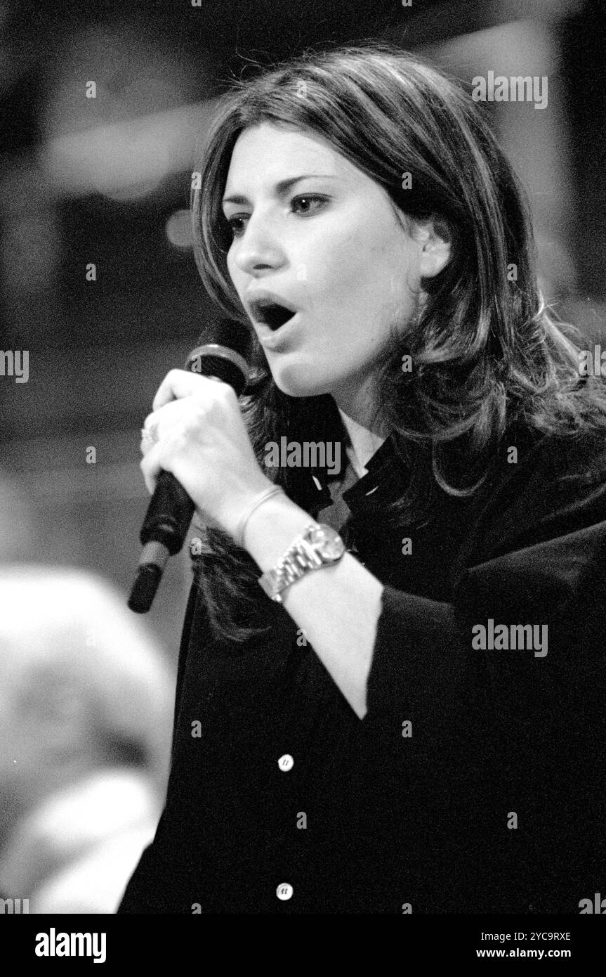 Sanremo Italy 14/11/1996: Laura Pausini, Italian singer, guest of the ...