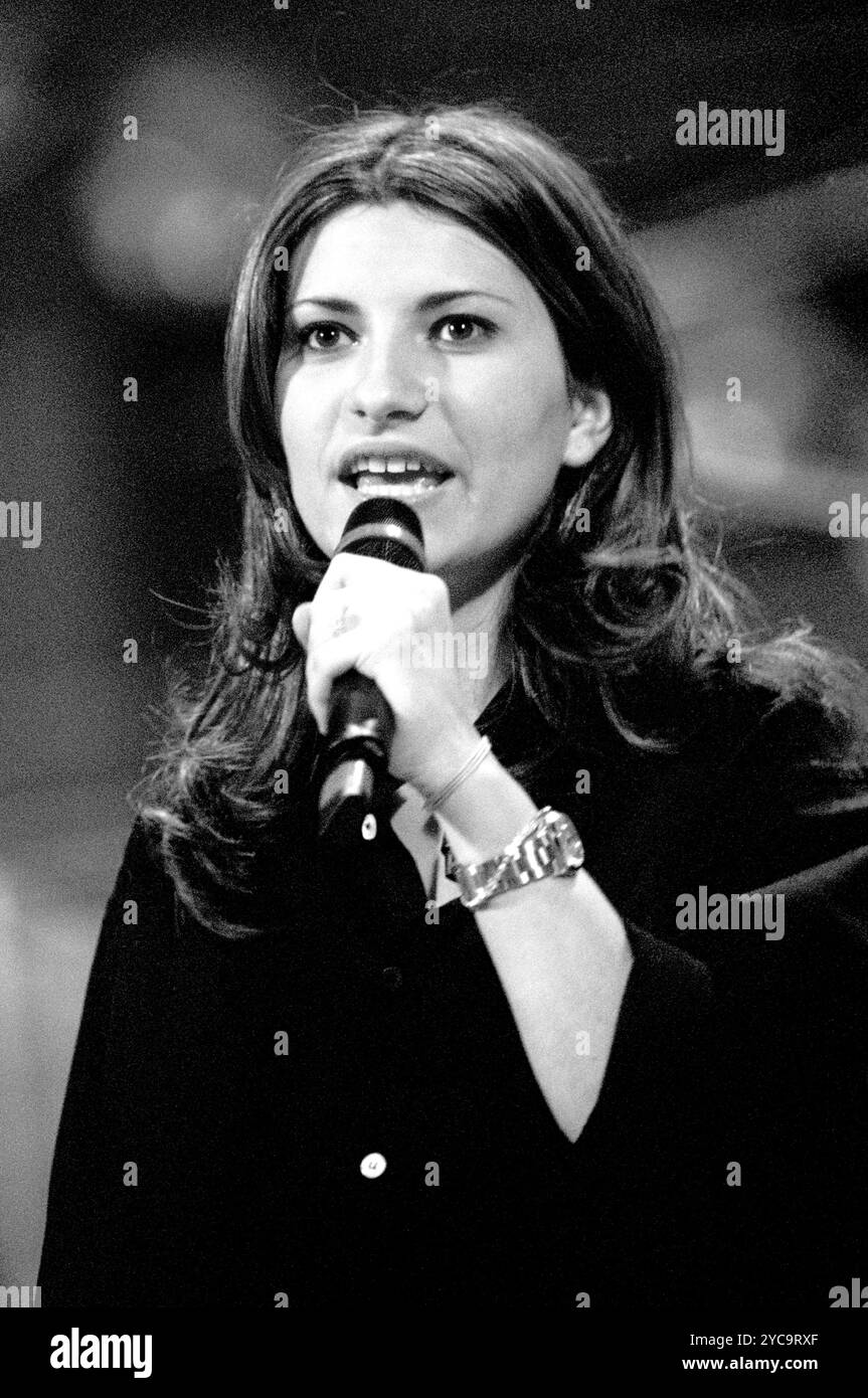Sanremo Italy 14/11/1996: Laura Pausini, Italian singer, guest of the ...