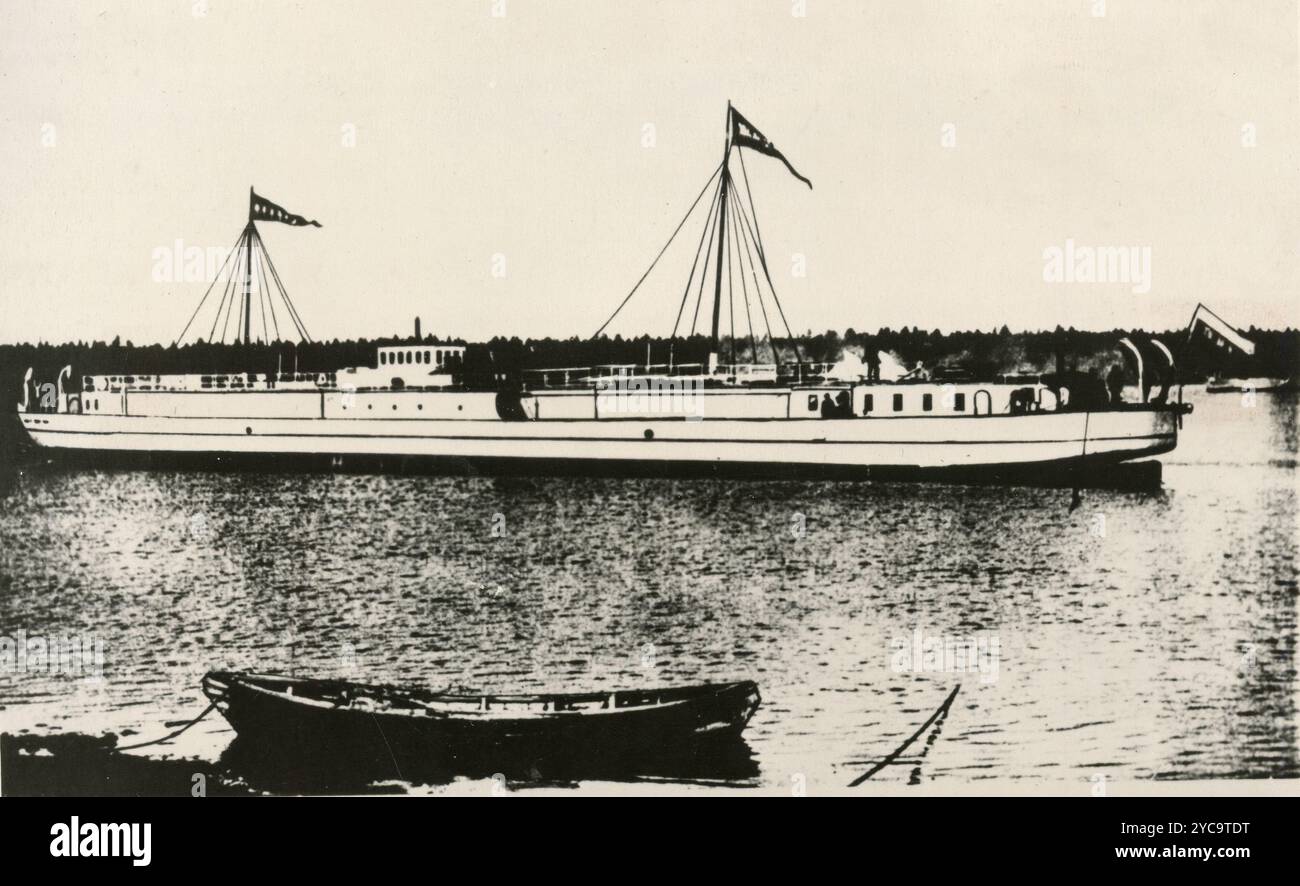 The world´s first motor ship Vandal, built in Russia in 1903 Stock ...