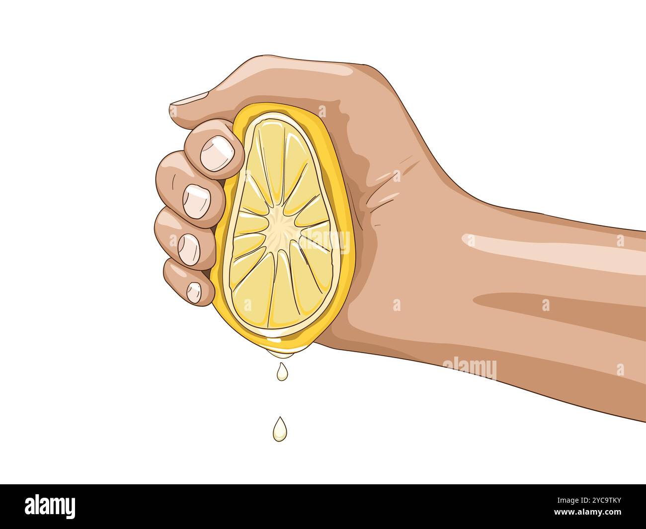 Lemon hand press Stock Vector Images - Alamy