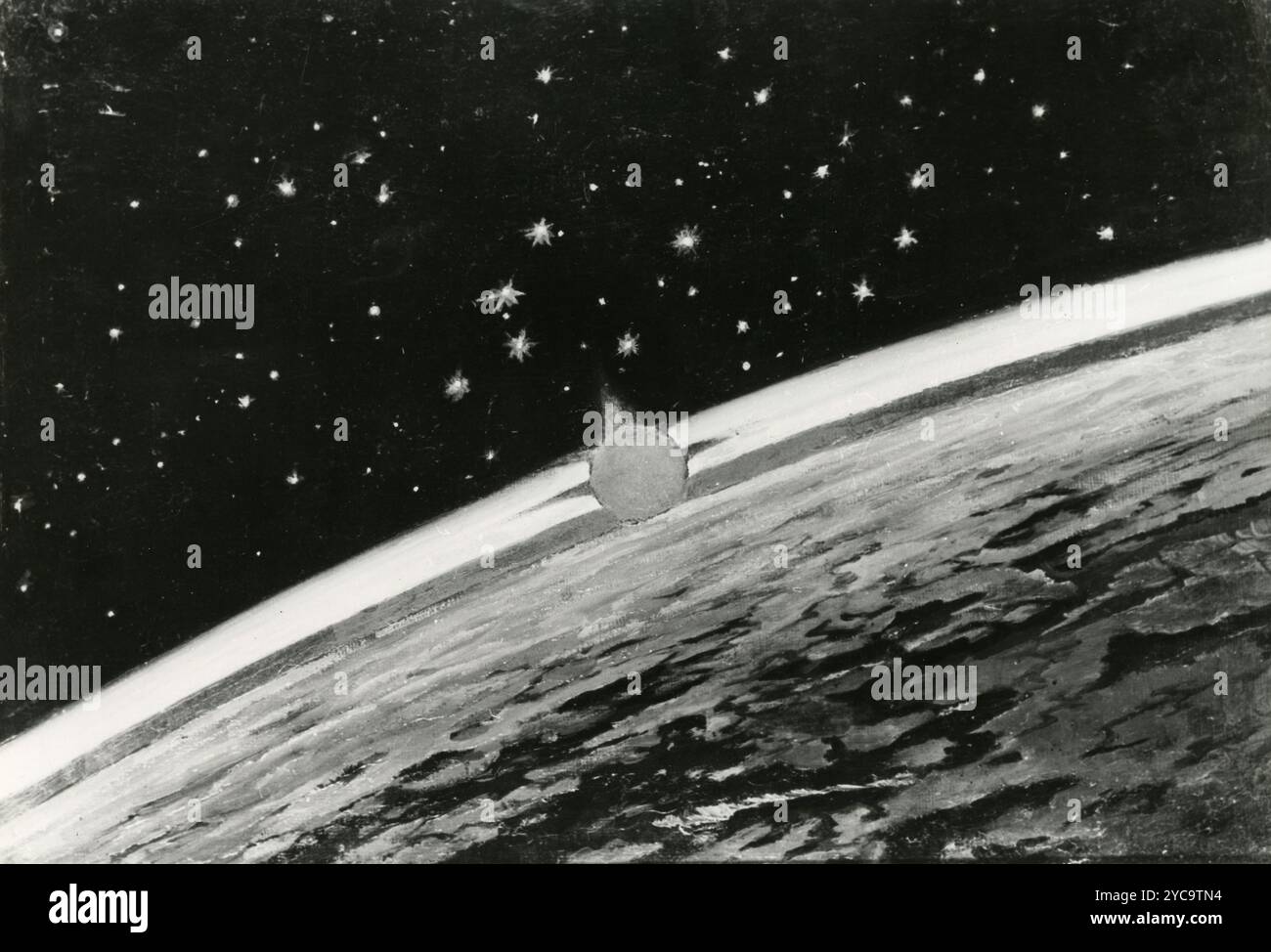 Morning in Space, drawing by Russian cosmonaut Alexei Leonov, Russia ...