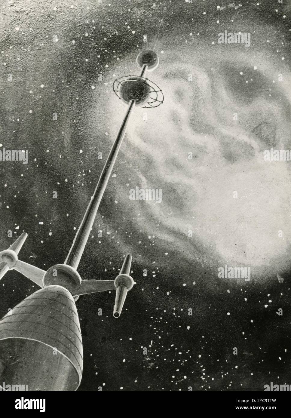 Photon starship near a giant double star system, drawing by Russian ...