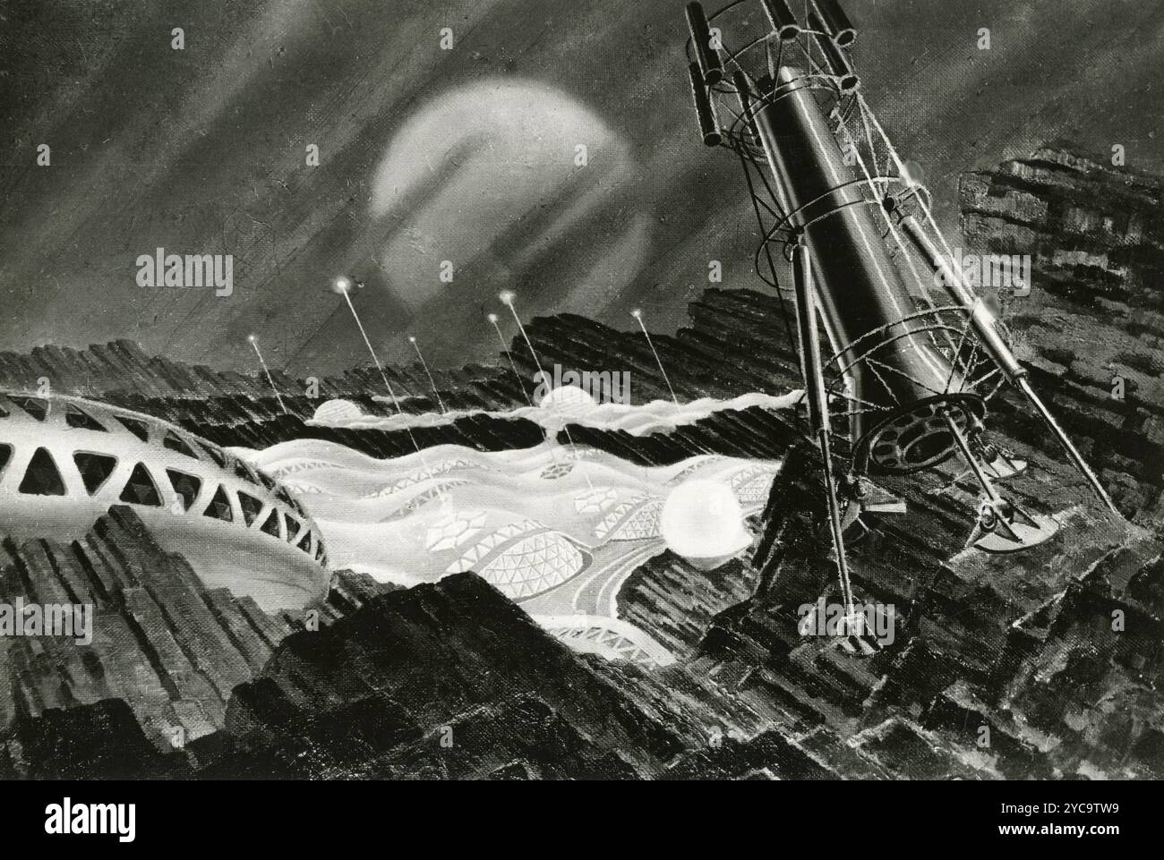 On the threshold, drawing by Russian artist Andrei Sokolov, Russia ...