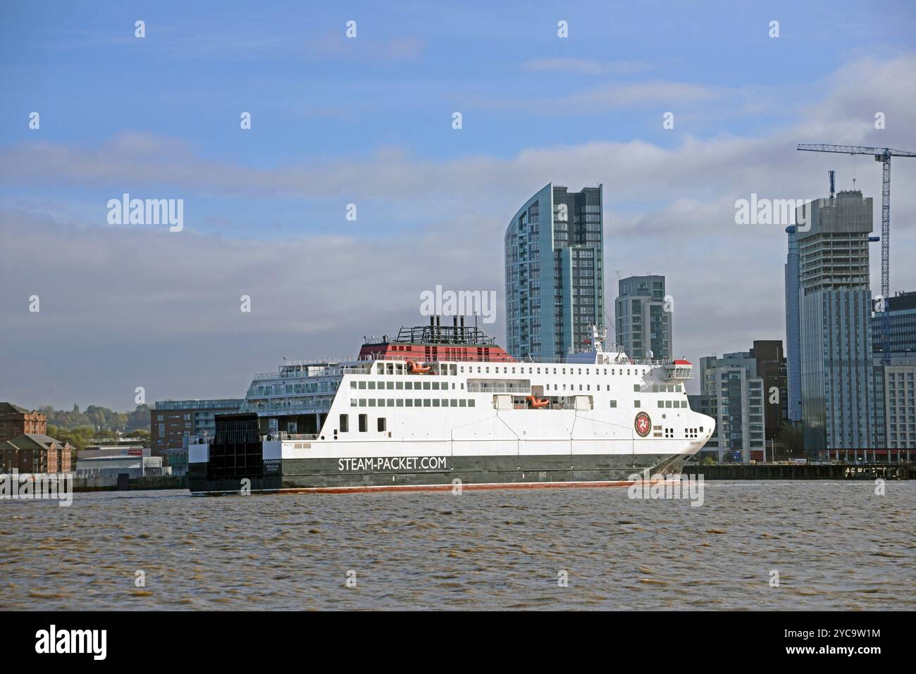 Isle of Man Steam Packet flagship, MANXMAN, conducting berthing trials ...