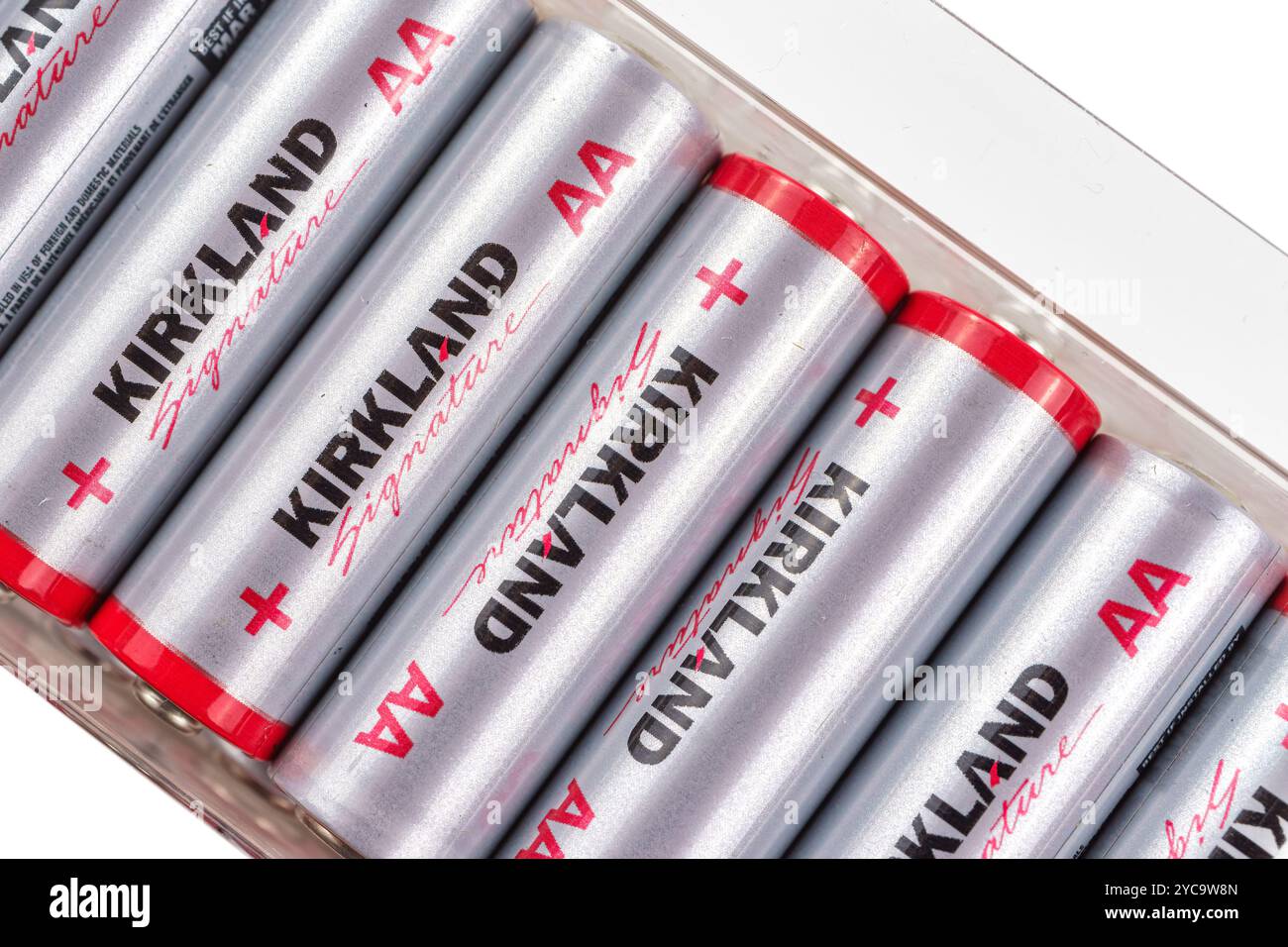 AA Kirkland Signature batteries in their package Stock Photo - Alamy
