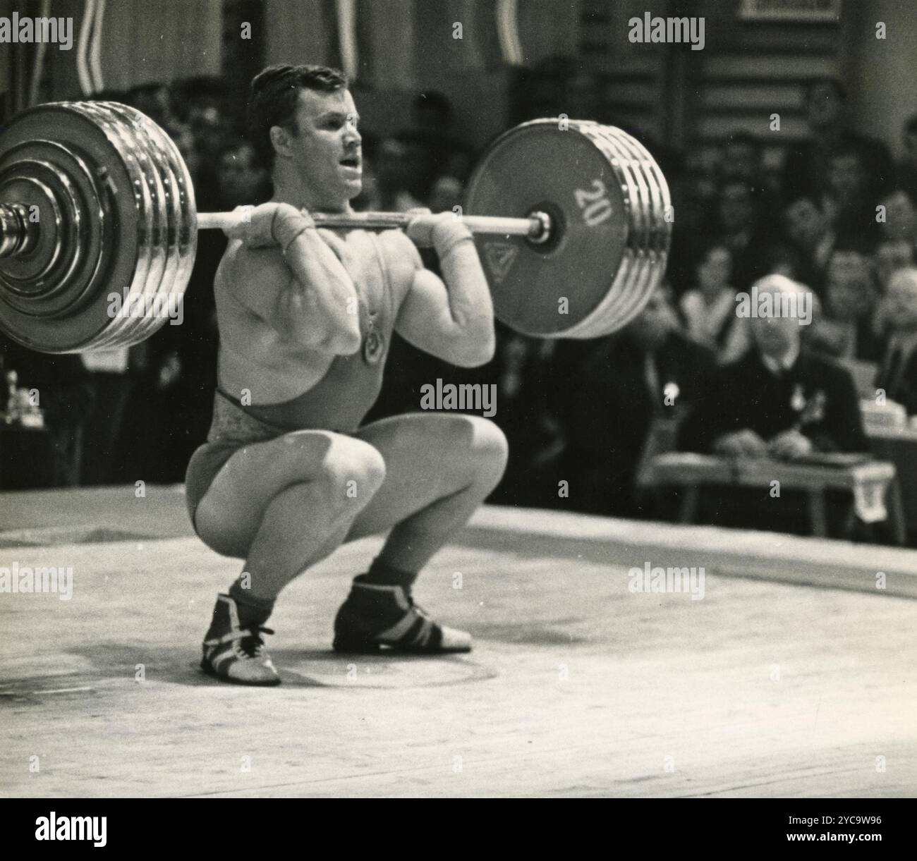Soviet professional weightlifter Vasily Kolotov, Russia 1970s Stock ...