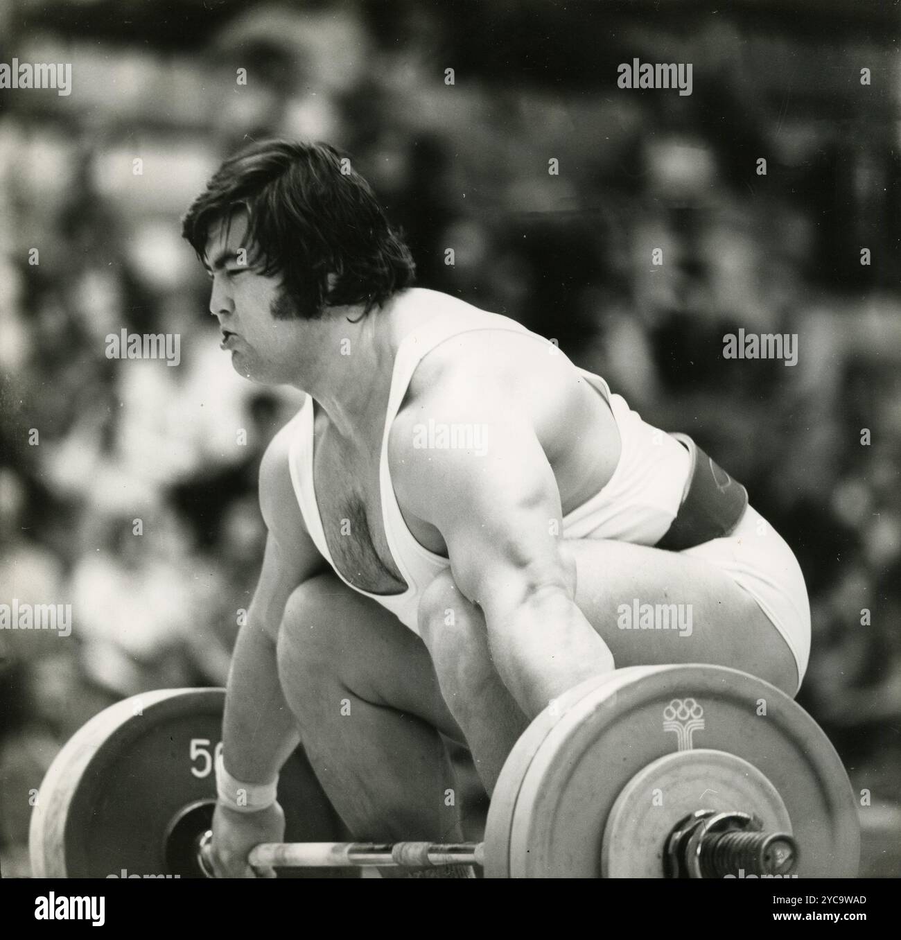 Soviet professional weightlifter Sultan Rakhmanov, Russia 1979 Stock ...