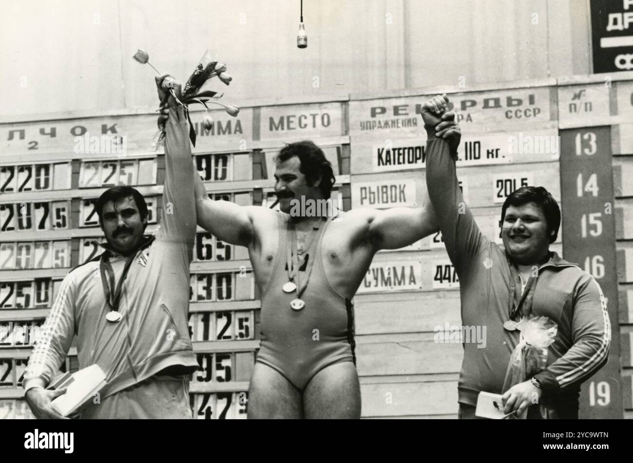 Soviet professional weightlifter world champion Anatoly Pisarenko ...