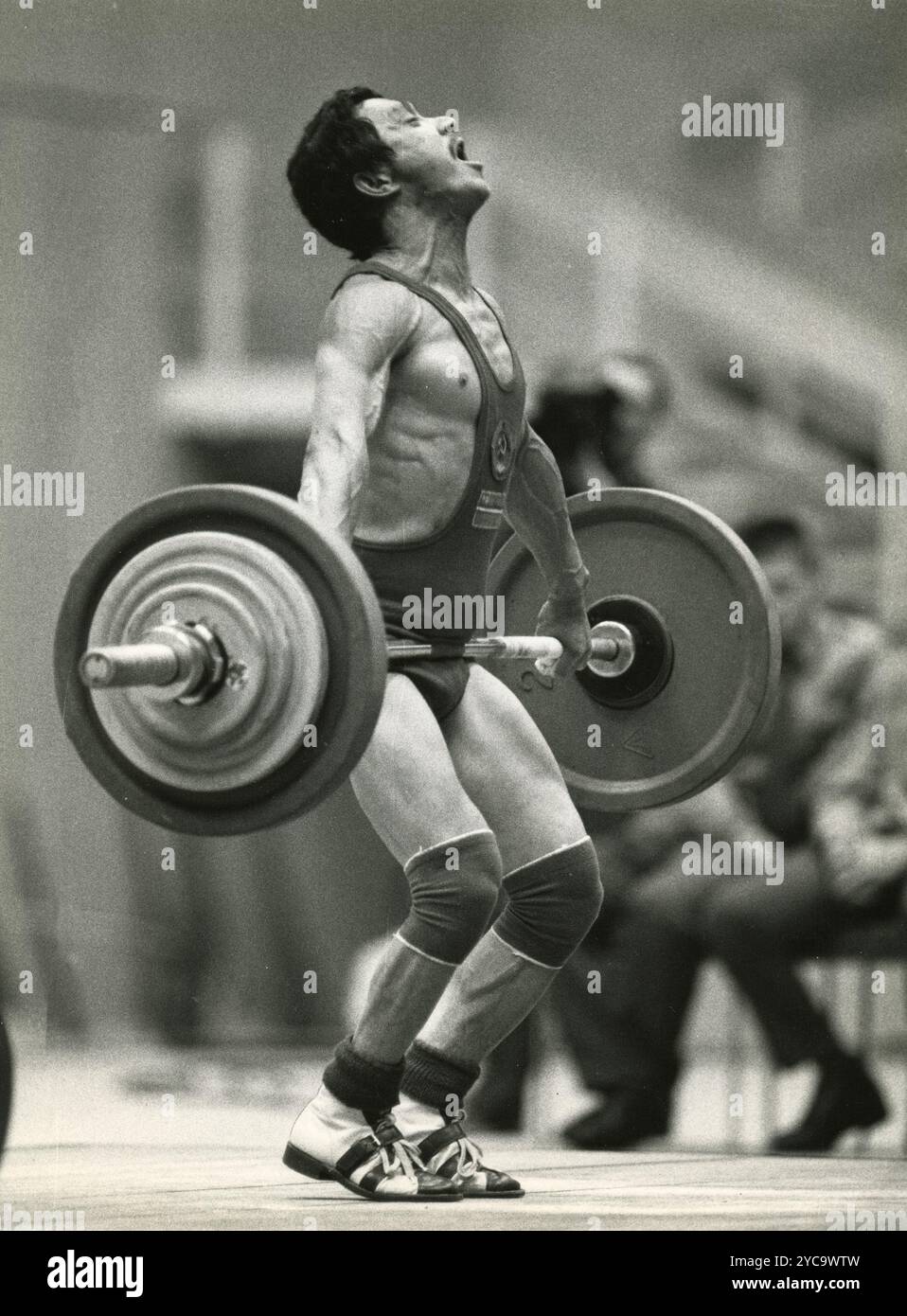 Russian weightlifter Kanybek Osmonaliyev, Russia 1983 Stock Photo - Alamy
