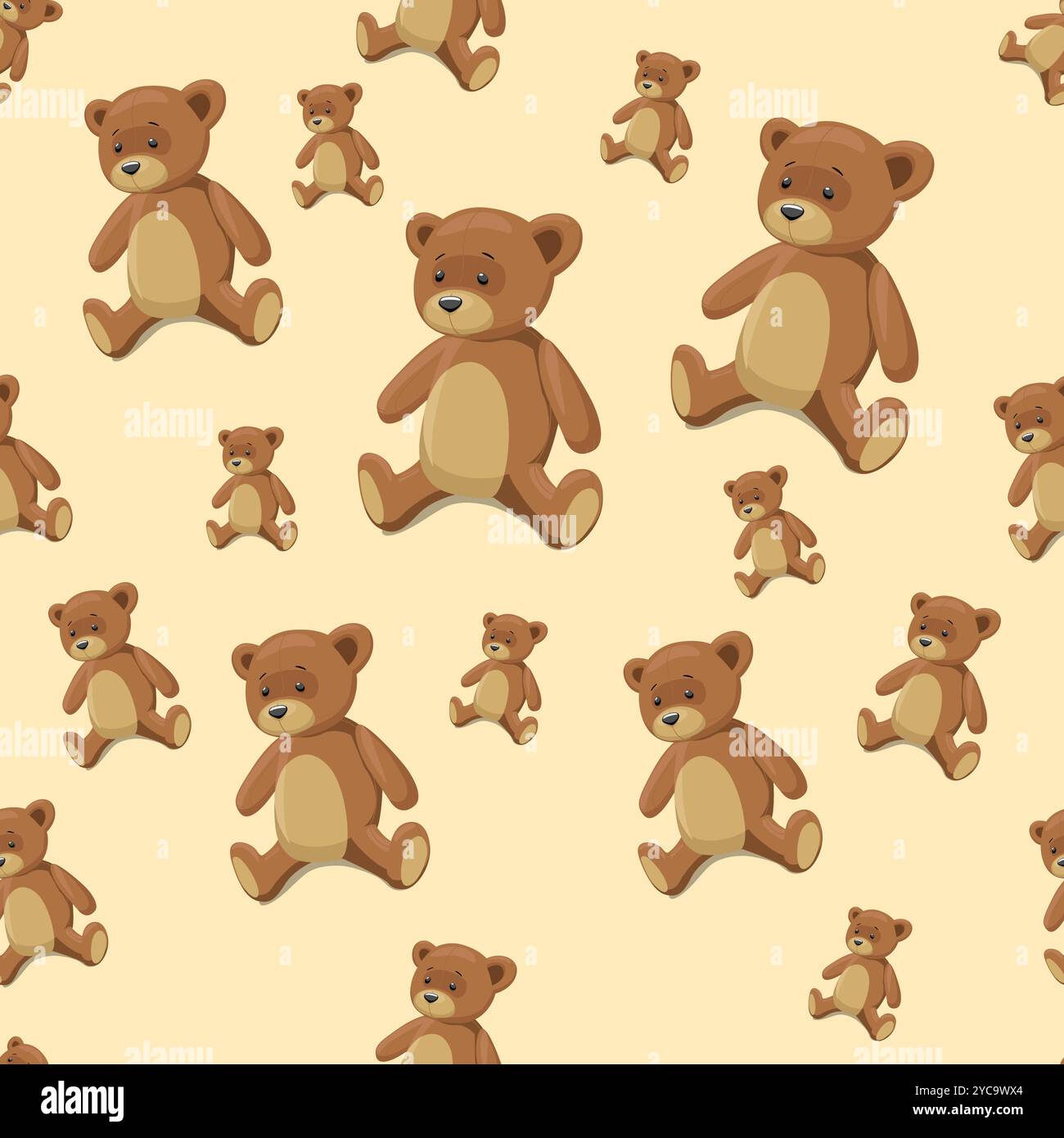 Seamless background teddy bear toy vector Stock Vector Image & Art - Alamy