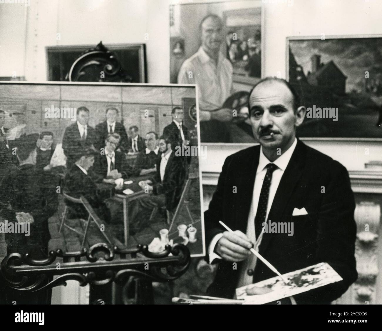 British robber and artist Benny Pearsall aka Benny The Painter, England ...