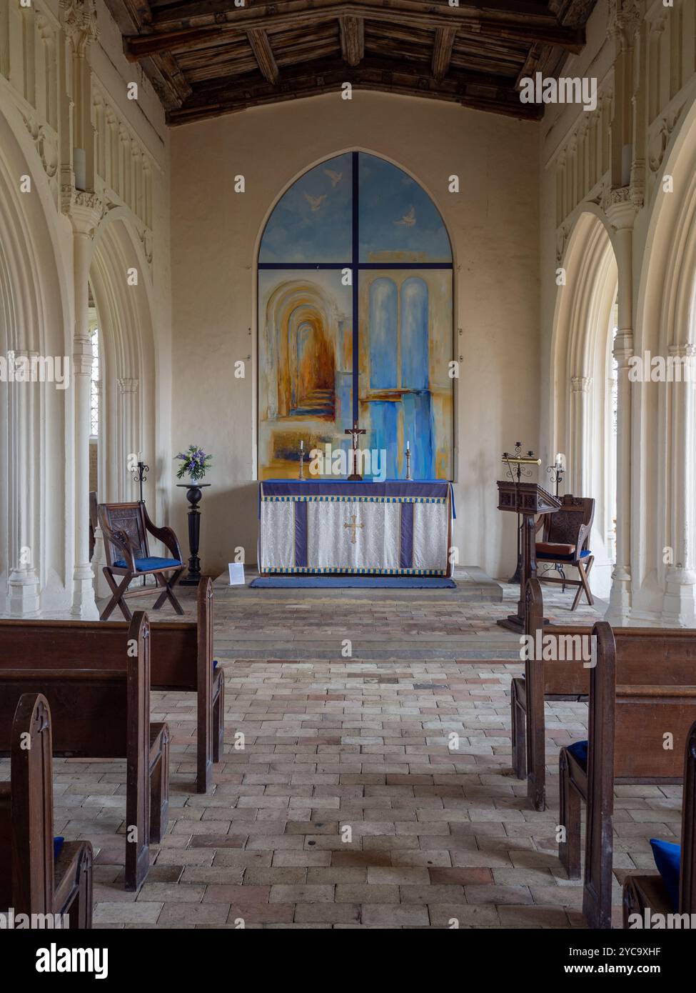 Interior of the 15th century Lady Chapel, Holy Trinity church, Long ...