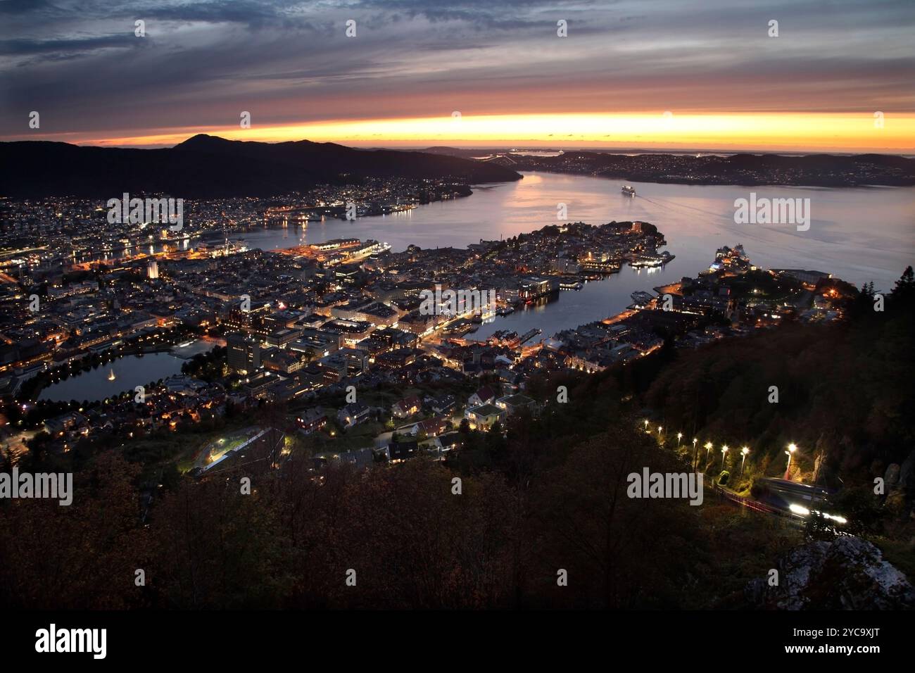 The port and harbour of Bergen, Norway Stock Photo - Alamy