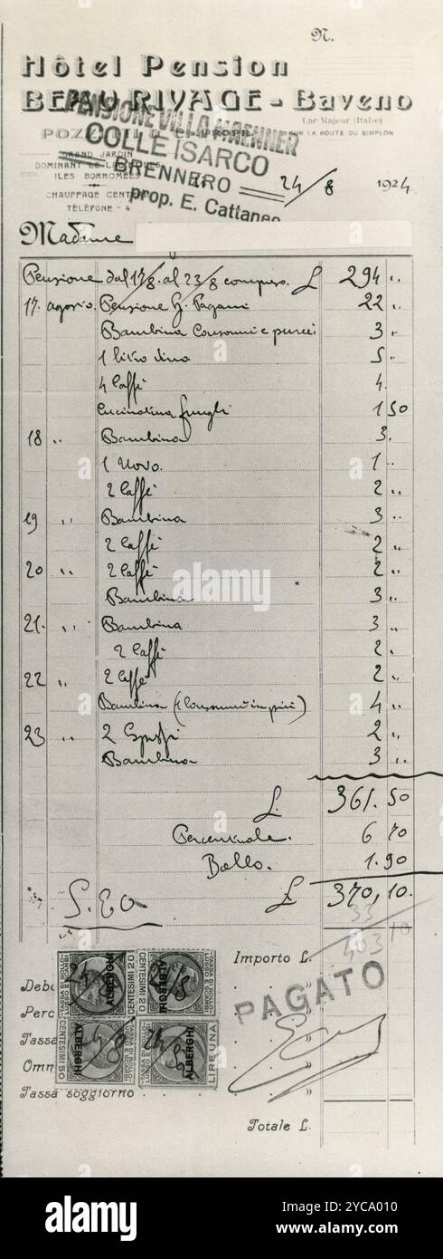 Hotel invoice hi-res stock photography and images - Alamy