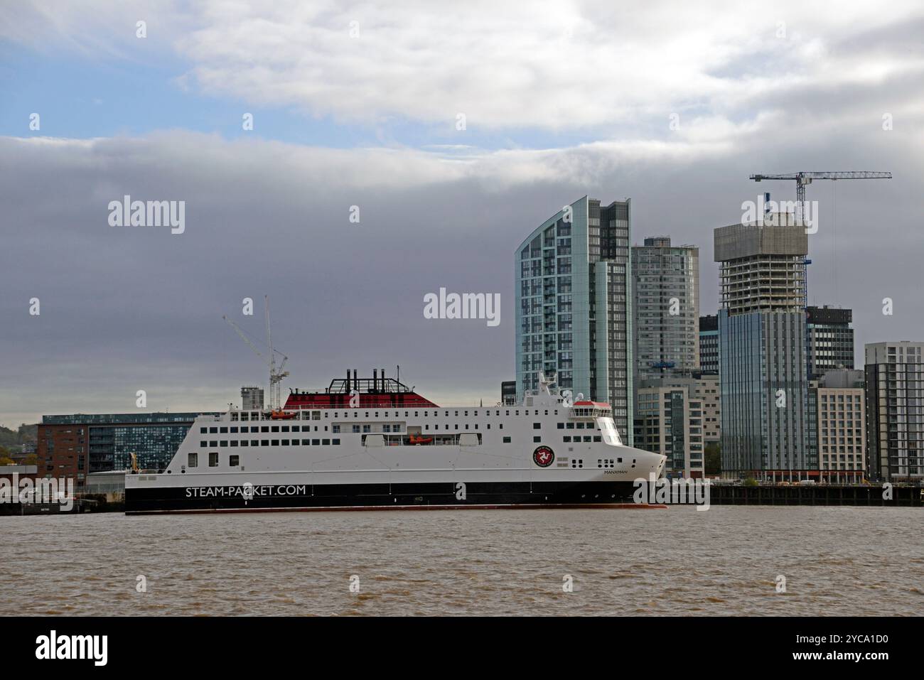 Isle of Man Steam Packet flagship, MANXMAN, conducting berthing trials ...