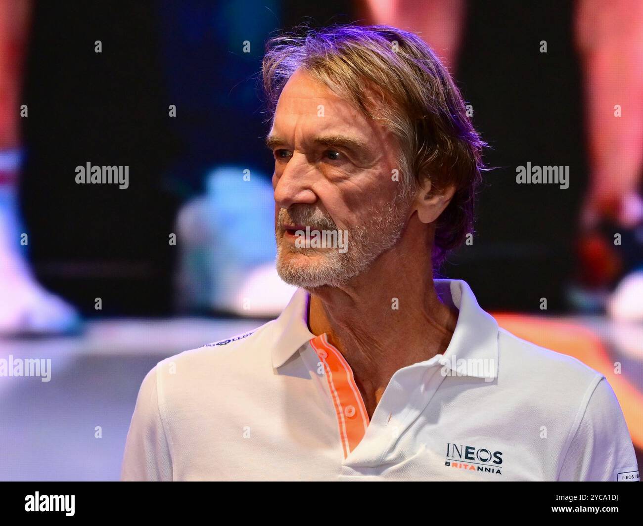 Sir James Arthur Radcliffe, AKA Jim Radcliffe, on stage at the Louis ...