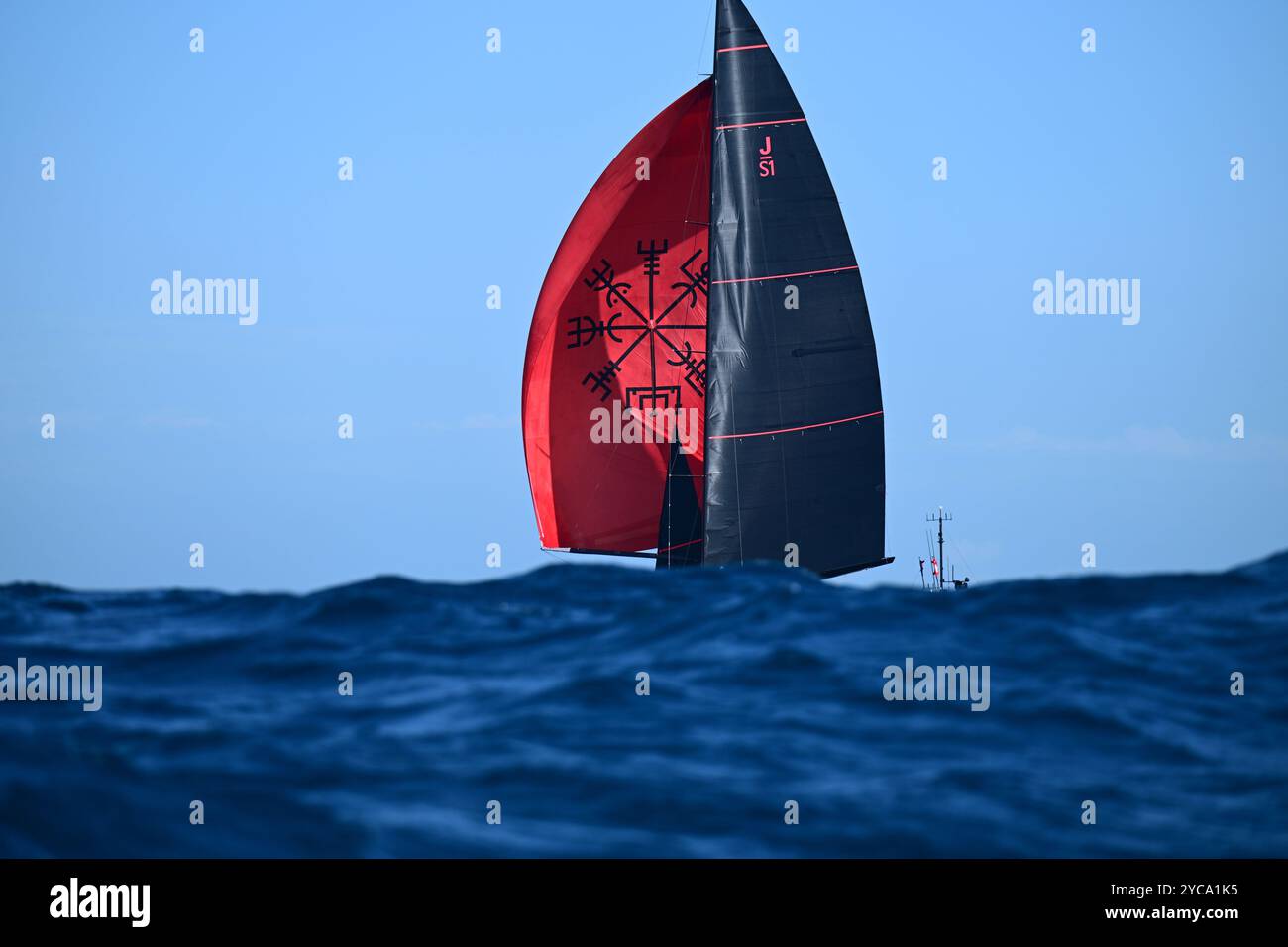 SVEA, the 143’ / 43.6 m, J Class yacht, competing in the very windy J ...