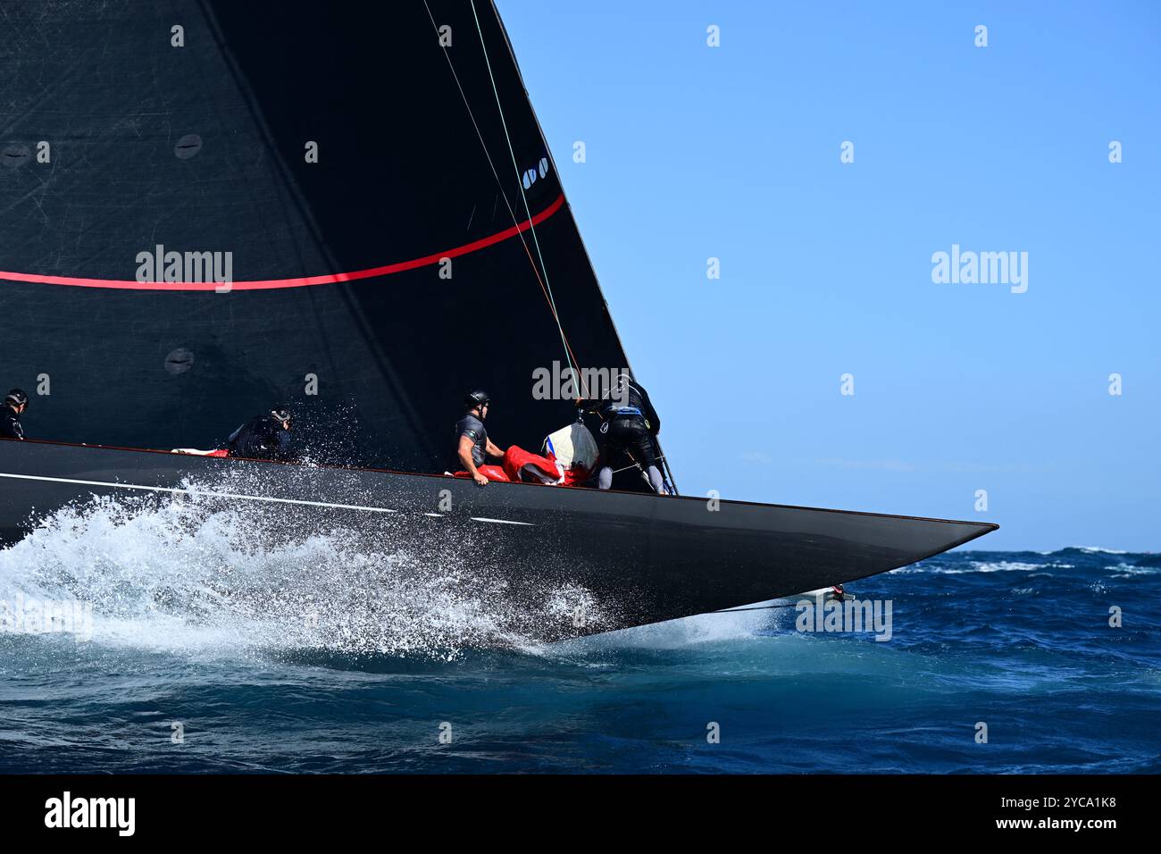 SVEA, the 143’ / 43.6 m, J Class yacht, competing in the very windy J ...