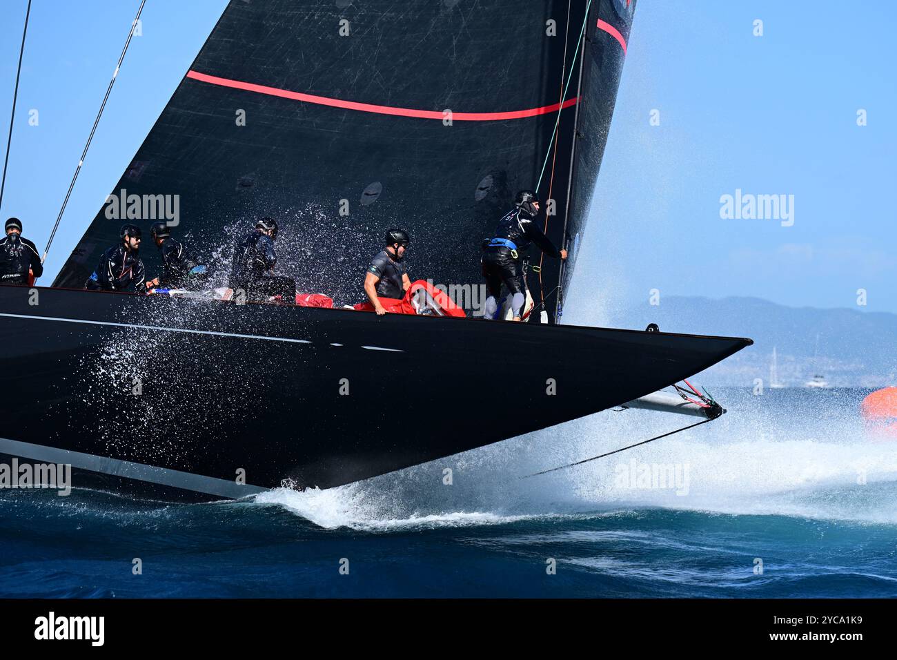 SVEA, the 143’ / 43.6 m, J Class yacht, competing in the very windy J ...