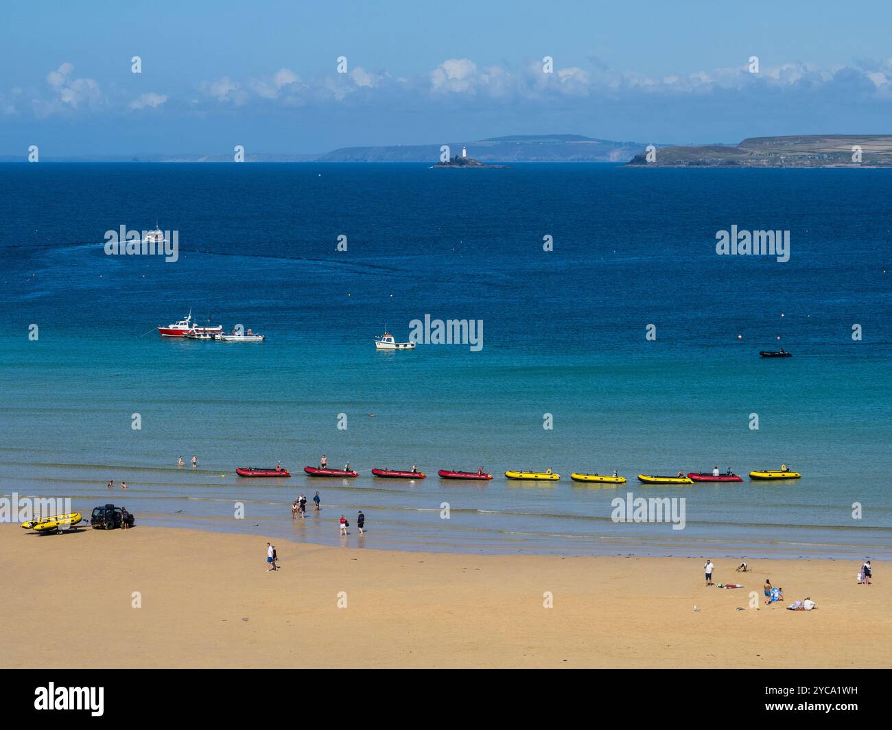Porthminster Beach, Golden Sandy Beach, St Ives, Cornwall, England, UK ...