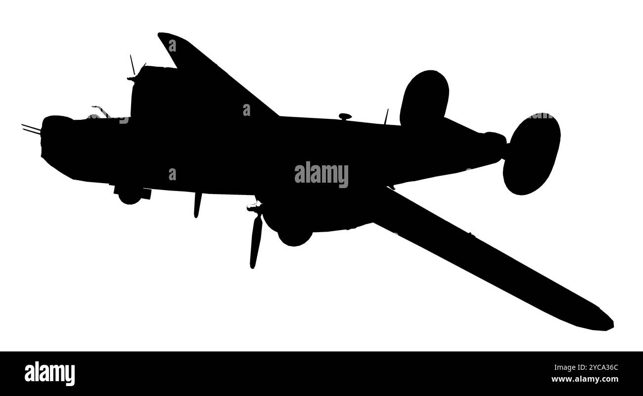 Silhouette with an American heavy bomber of World War 2 Stock Photo - Alamy
