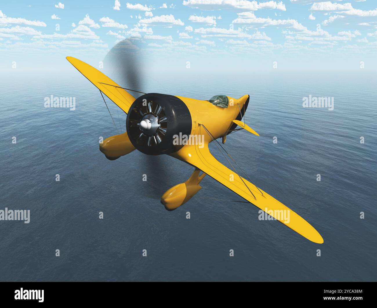 American racing plane from the 1930s over the sea Stock Photo - Alamy