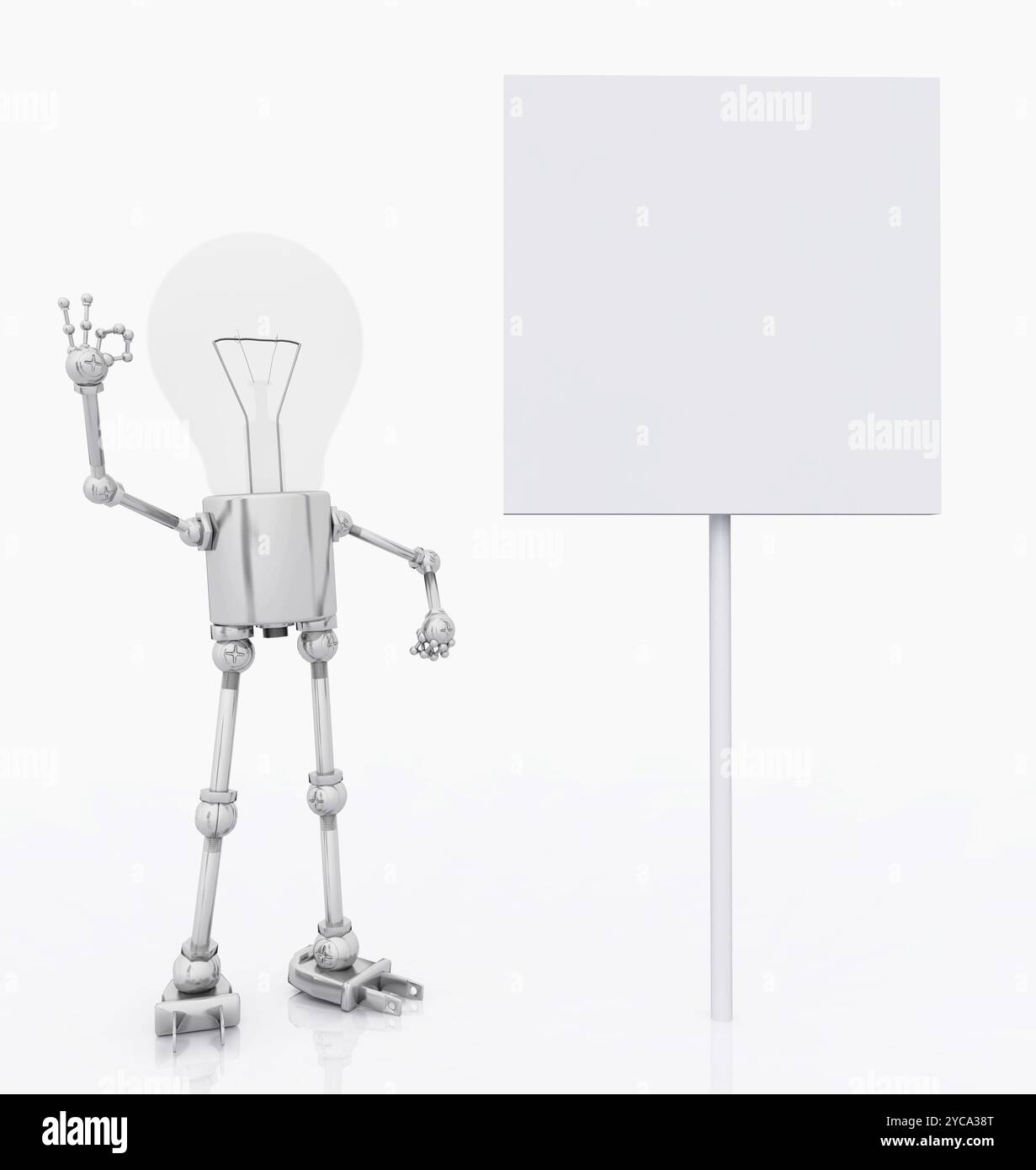 Light bulb figure with information sign Stock Photo - Alamy