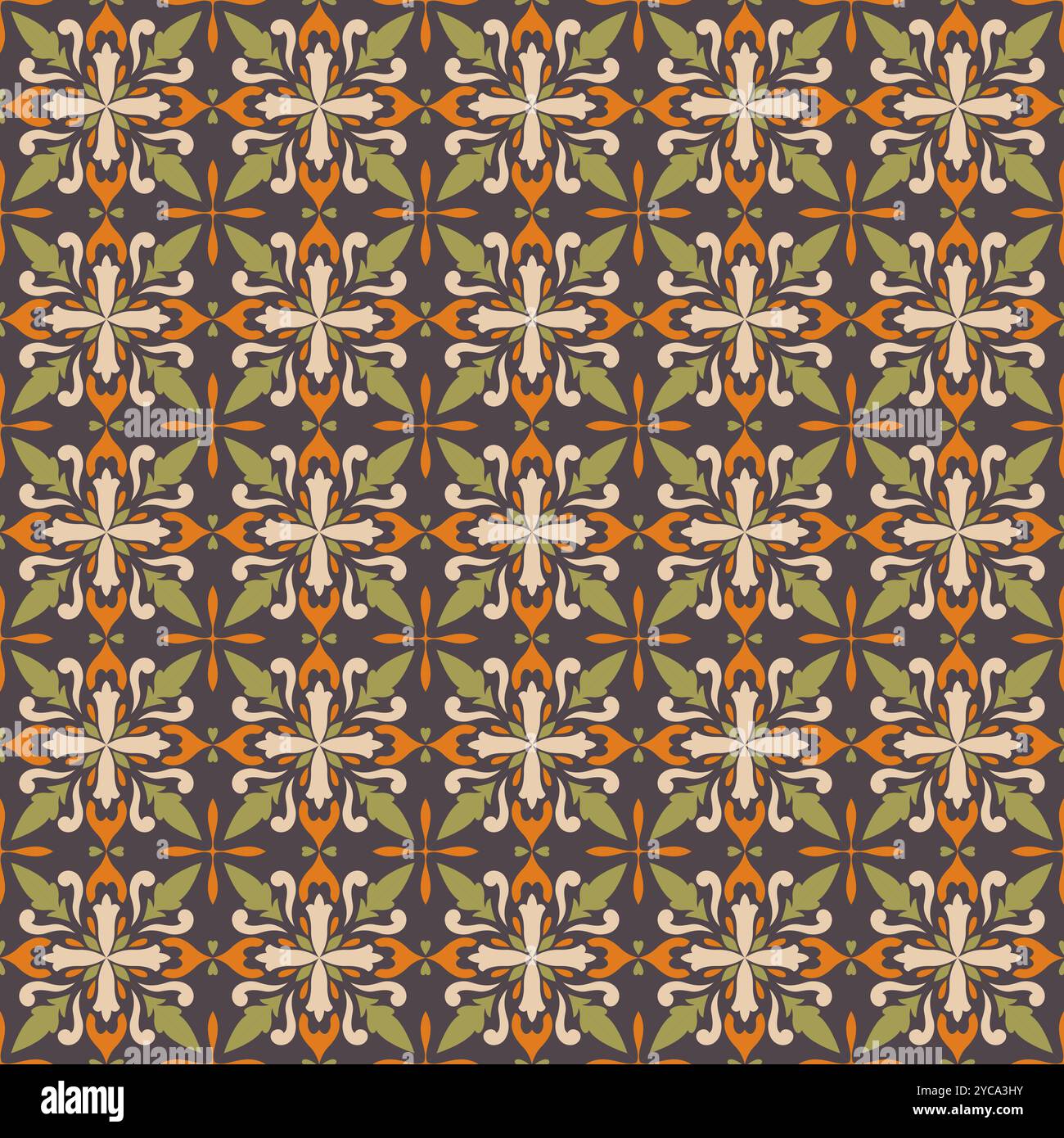 Talavera Ceramic Pattern Vector. Azulejos Portugal Pattern Stock Vector ...