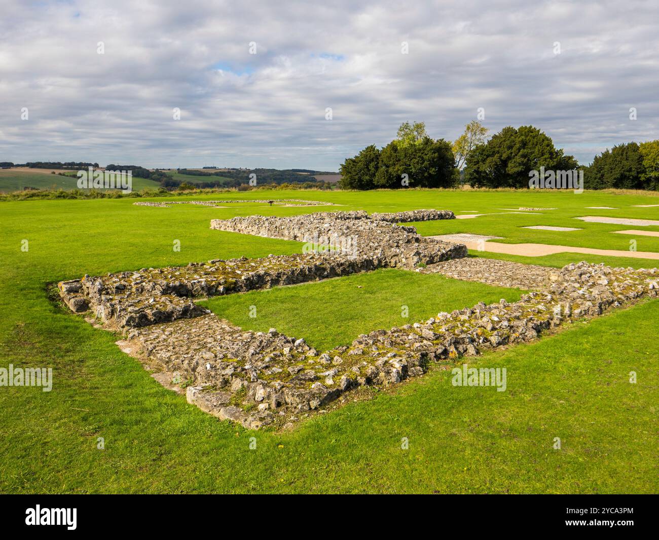 Old Sarum Cathedral, Old Sarum, Salisbury, Wiltshire, England, UK, GB ...