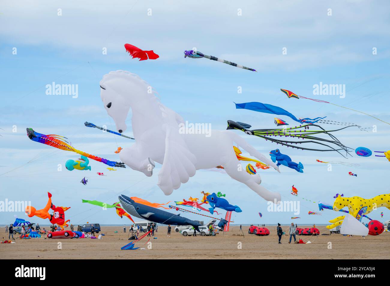 Kites being flown at the St Anne's International Kite Festival held on ...