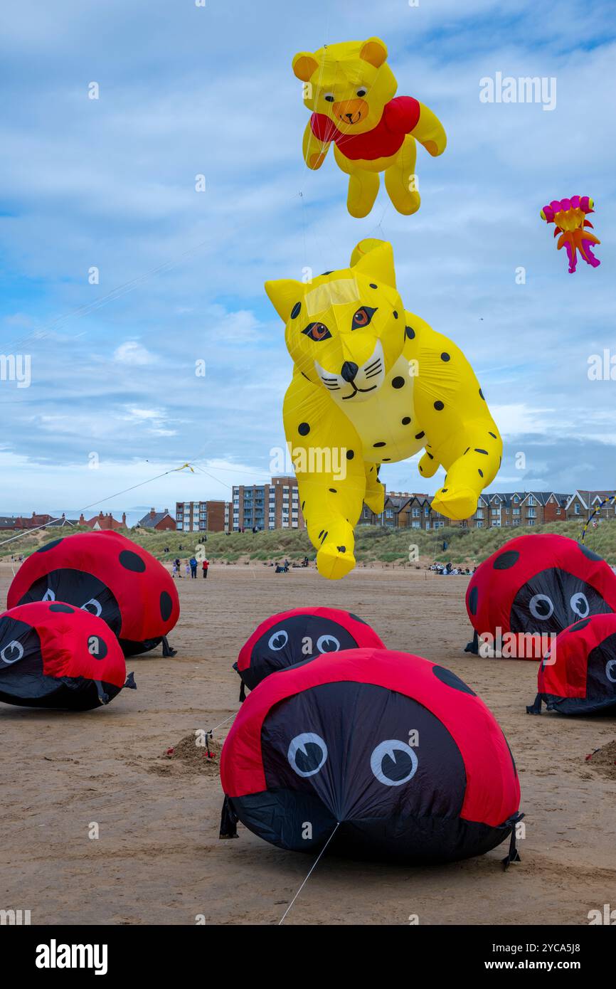 Kites being flown at the St Anne's International Kite Festival held on ...