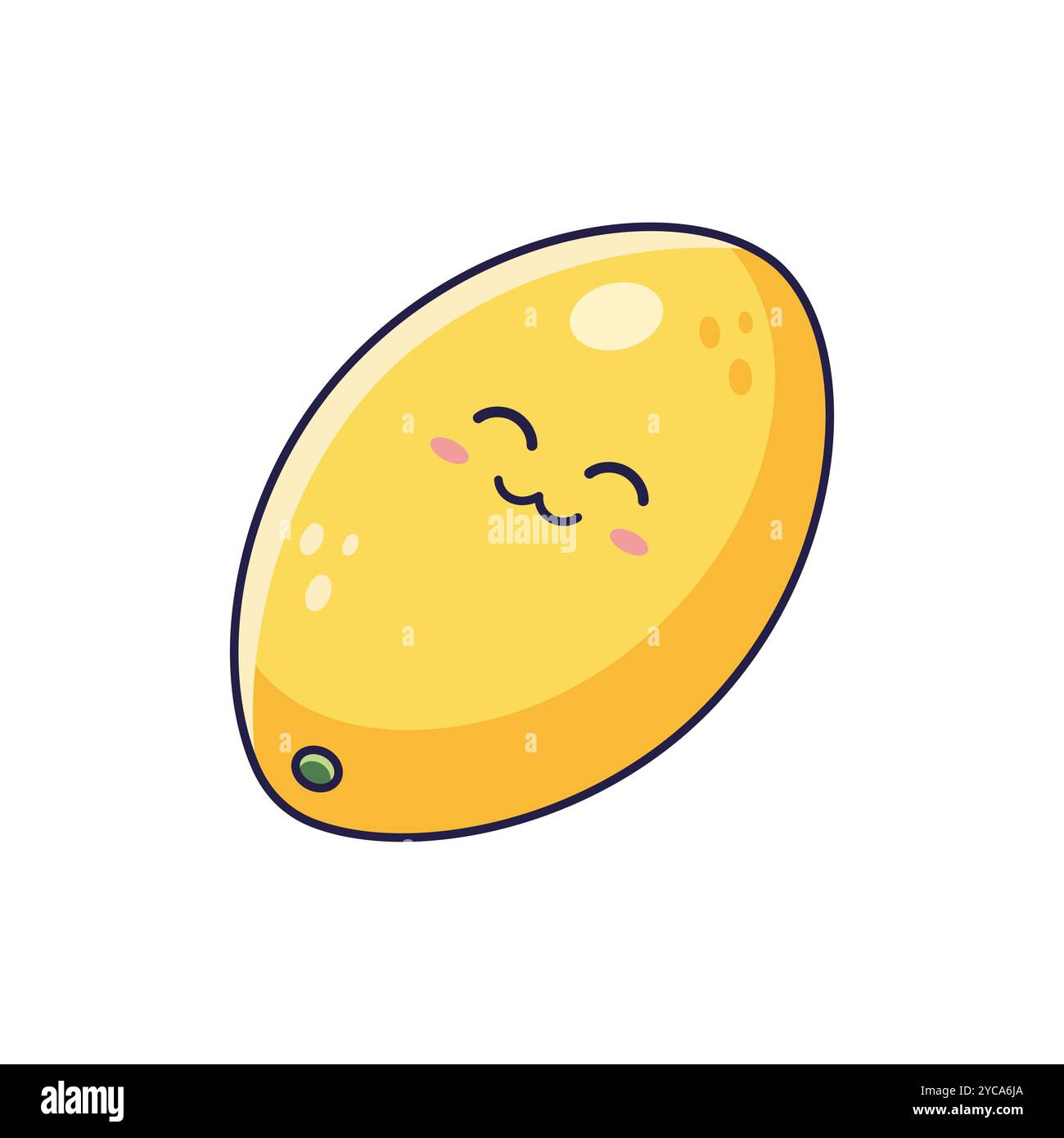 Cute Kawaii Melon character. Vector hand drawn cartoon icon ...