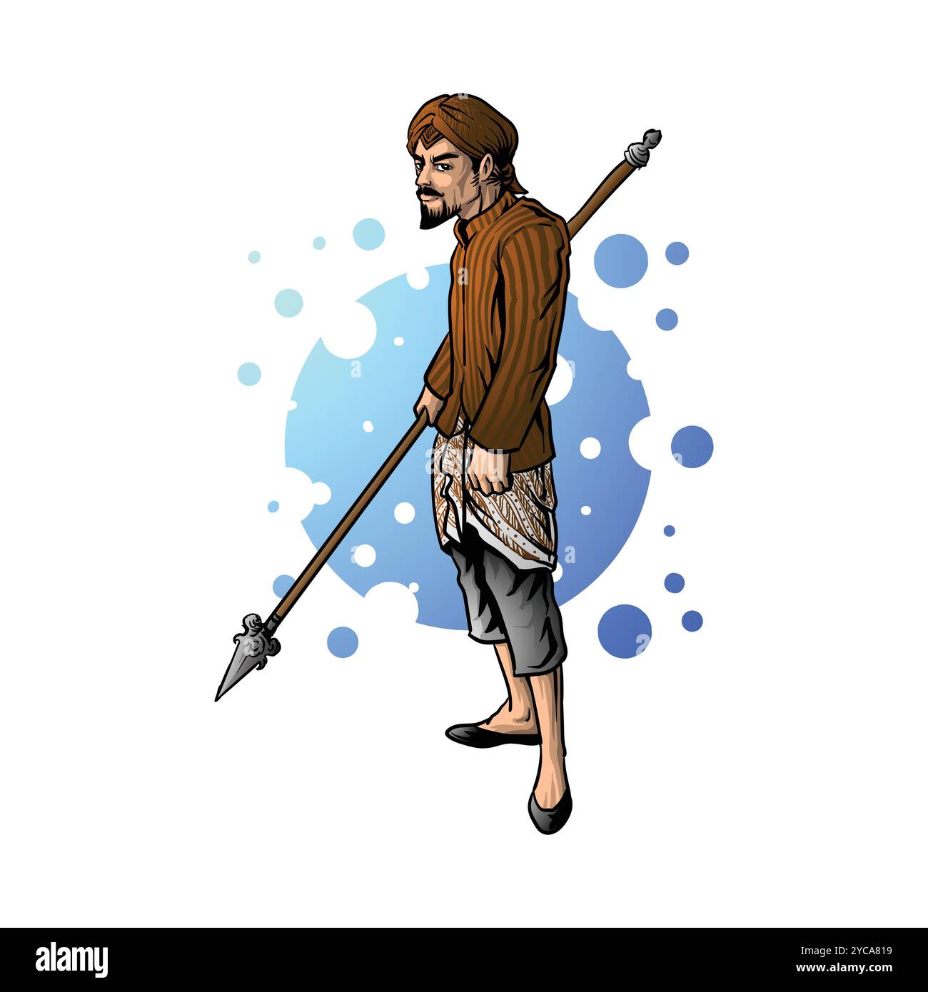 Javanese palace soldiers character illustration Stock Vector Image ...
