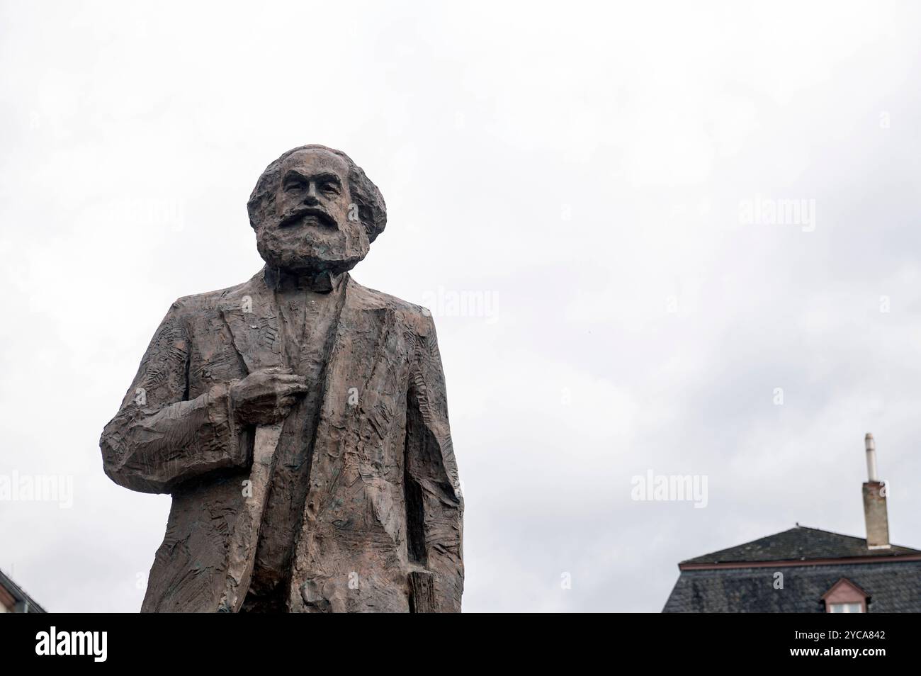 Trier Germany 3rd October 2024 Statue of Karl Marx Marx was born in the ...