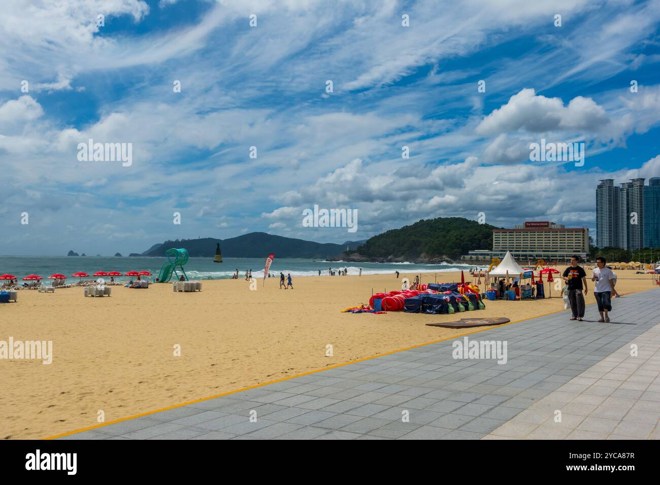 Panorama view of Haeundae Beach in Busan, South Korea Stock Photo - Alamy