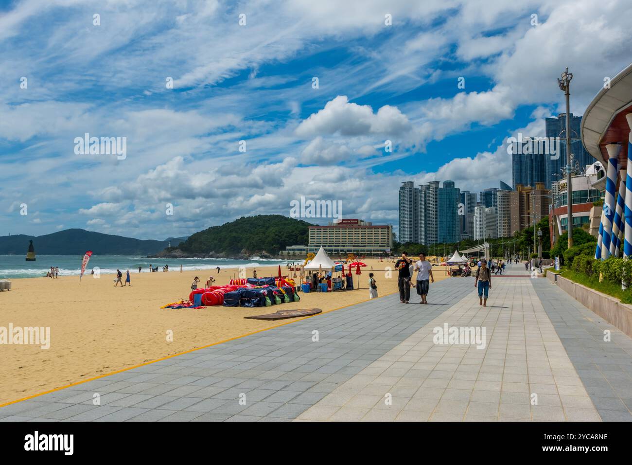 Panorama view of Haeundae Beach in Busan, South Korea Stock Photo - Alamy