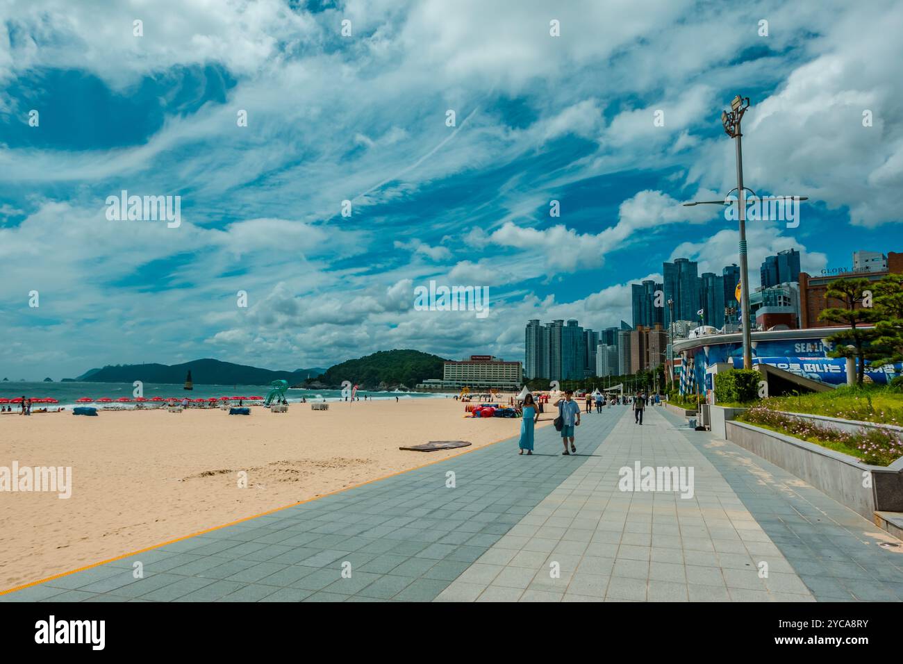 Panorama view of Haeundae Beach in Busan, South Korea Stock Photo - Alamy