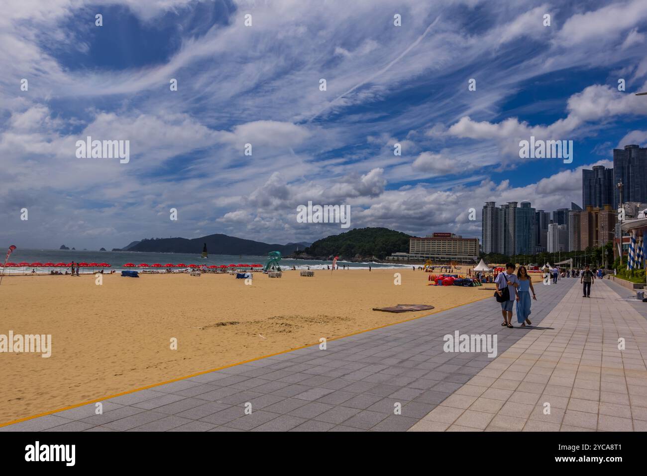 Panorama view of Haeundae Beach in Busan, South Korea Stock Photo - Alamy