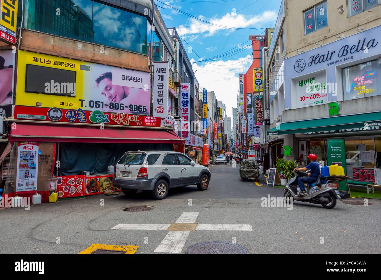 Street photography in the bustling Seomyeon Area in Busan, South Korea ...