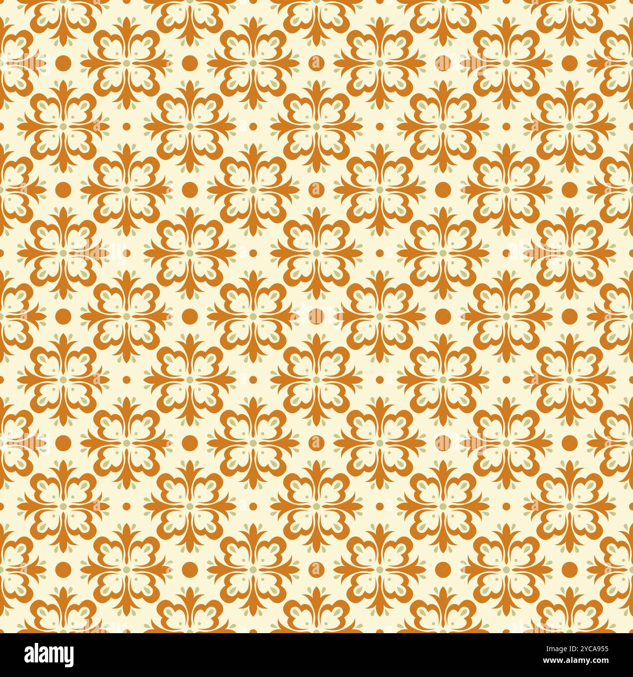 Mediterranean ceramic tile pattern collection isolated white orange ...