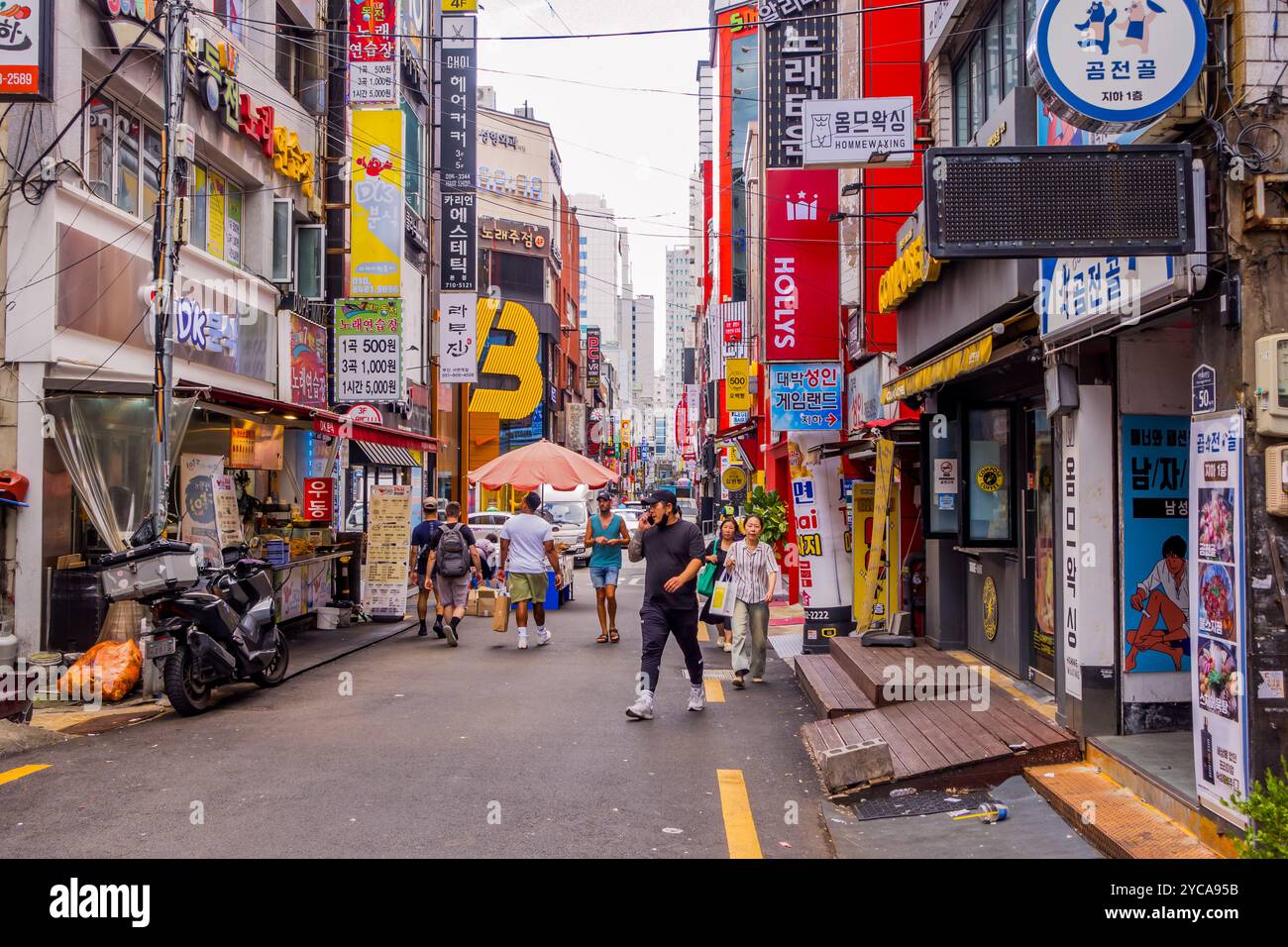 Street photography in the bustling Seomyeon Area in Busan, South Korea ...