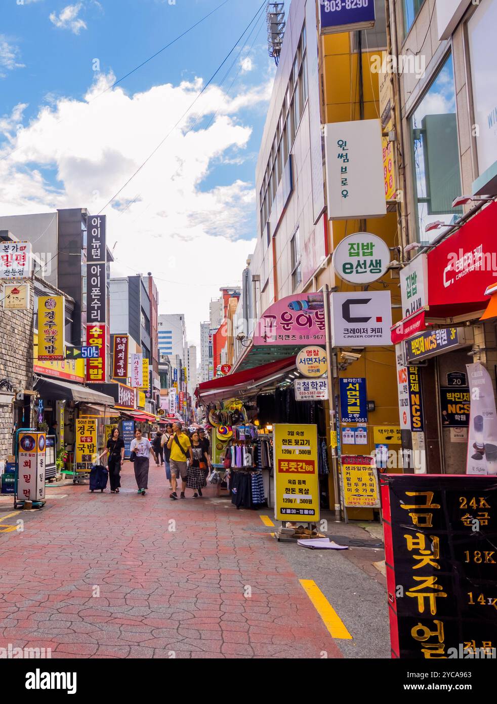 Street photography in the bustling Seomyeon Area in Busan, South Korea ...
