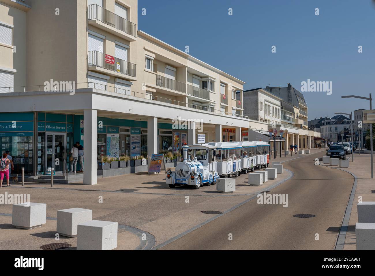 Berk-Sur-Mer, France - 09 20 2024: View of the Berk esplanade with the ...