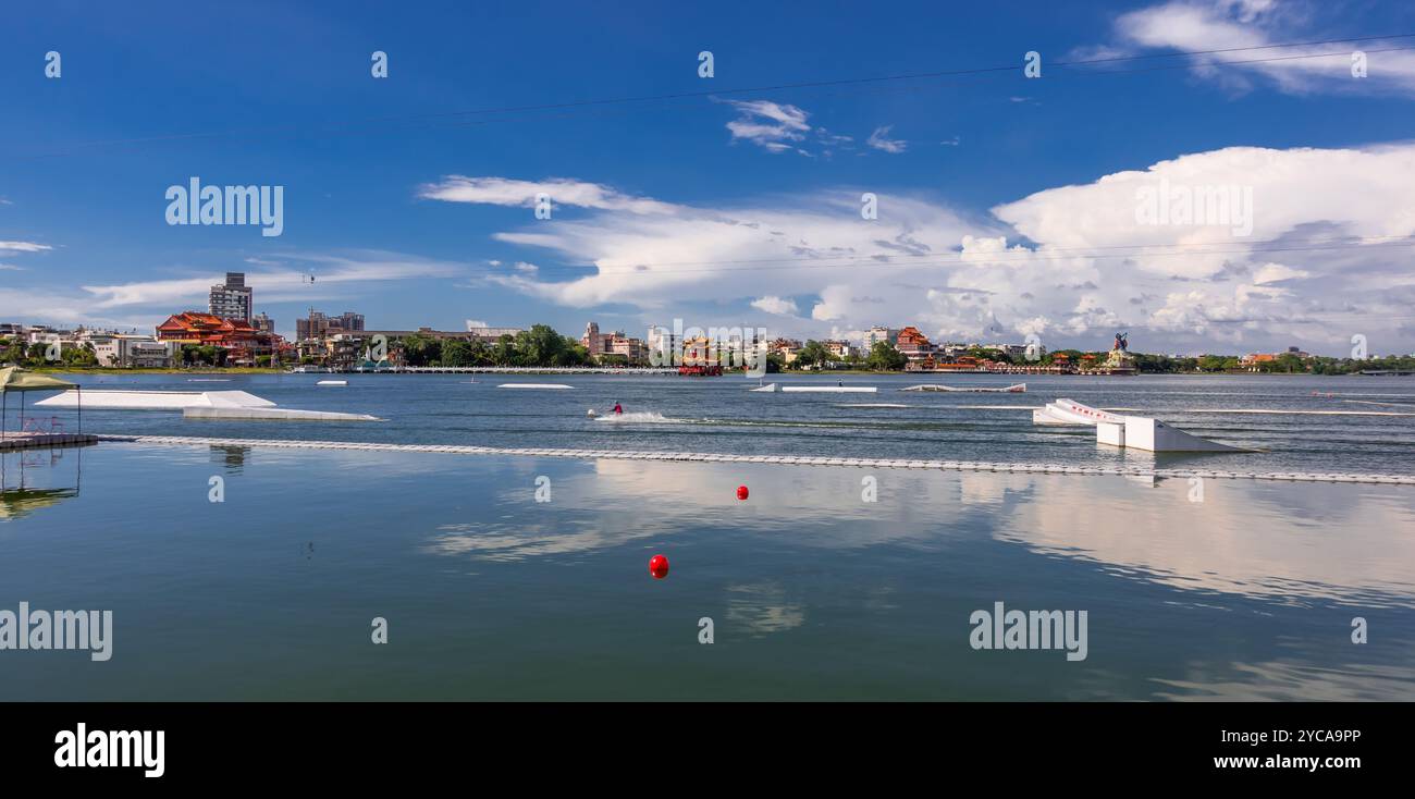 Aerial view lotus pond hi-res stock photography and images - Alamy