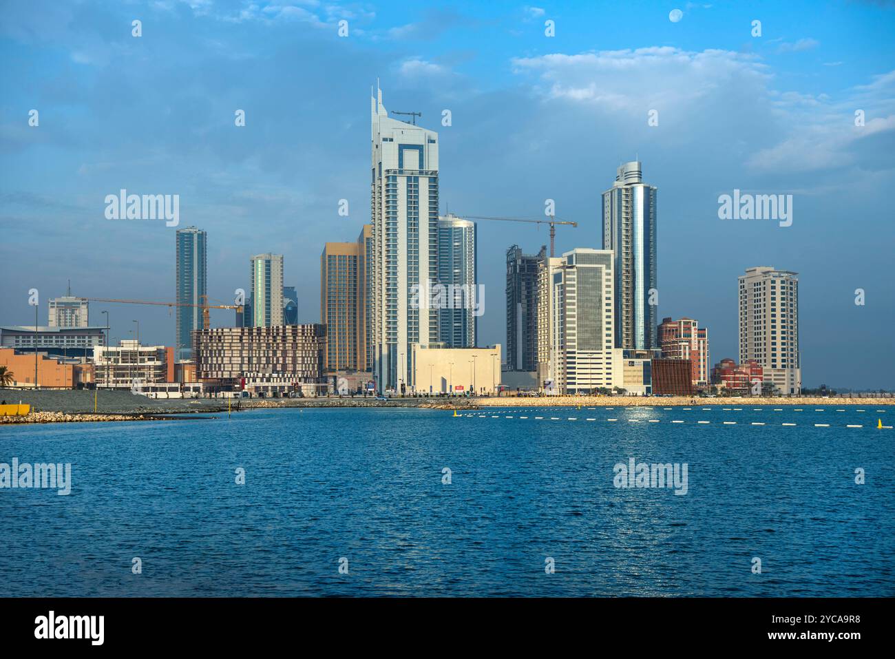 Bahrain Financial Harbor, Harbor Towers, Bahrain Skyline view sunset ...