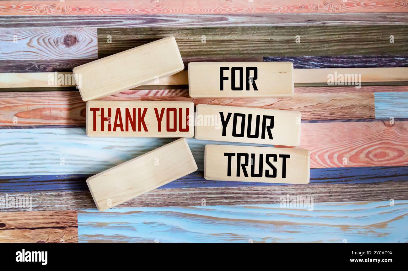 Thank you for your trust. Conceptual words Thank you for your trust on ...