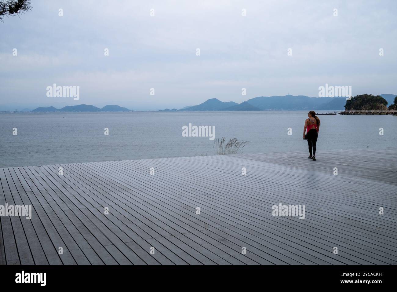 Grounds of the Benesse House Museum on the srt island of Naoshima Japan ...